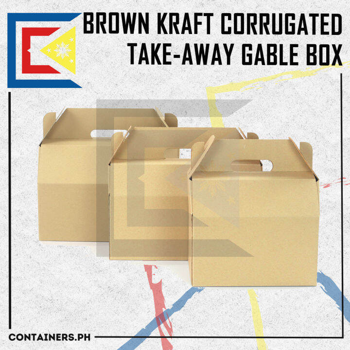 CONTAINERS.PH Corrugated Gable Box Take Away Box Take Out Box Lechon ...
