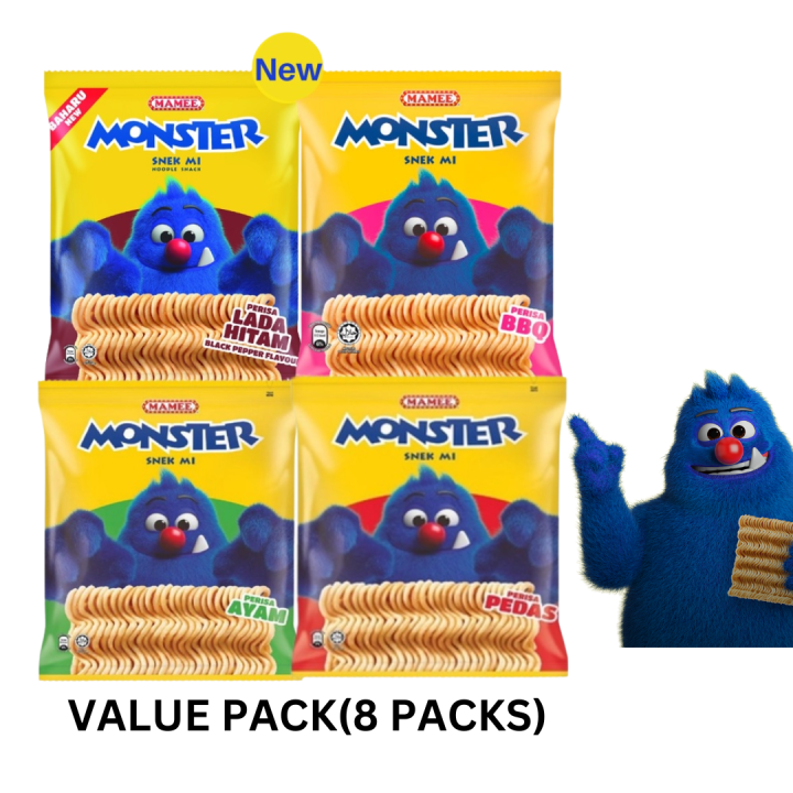 Mamee Monster Snek Mi Value Pack (25g x 8 packs) orted Flavors | Lazada