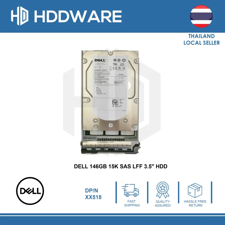 DELL 146GB 15K SAS LFF 3.5" HDD // 0XX518 // ST3146356SS | Lazada.co.th