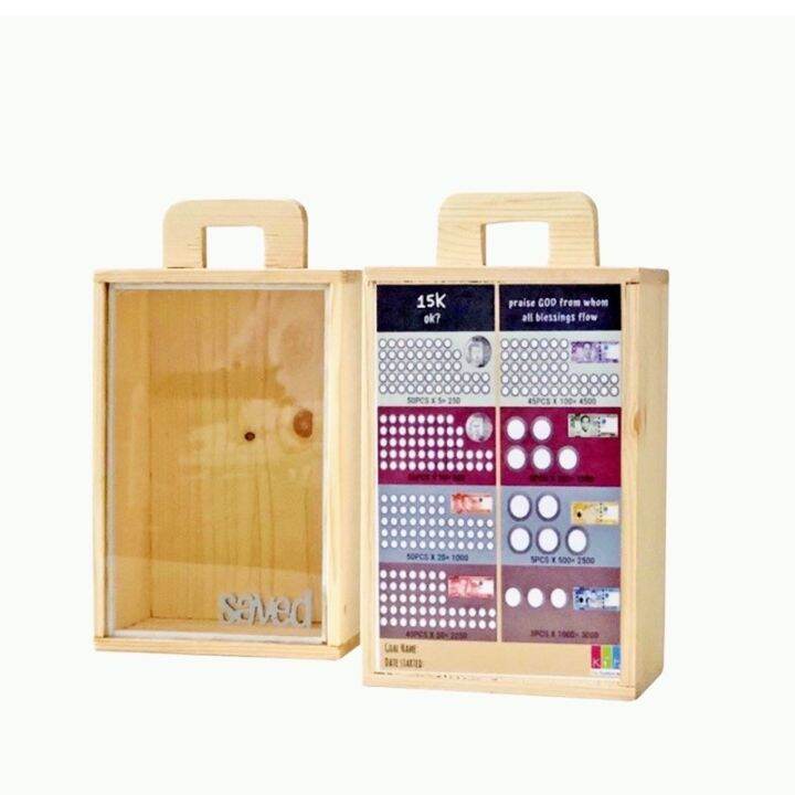 wood alkansya coinbankchallenge15k | Lazada PH