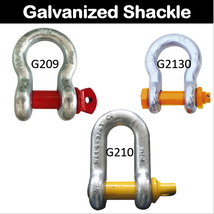 B&N 1T 2T 3.25T Shackle Galvanized Anchor Shackles Carbon Steel Shackle ...