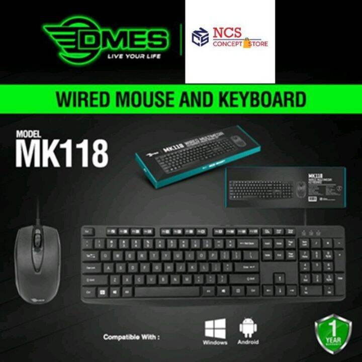 Dmes MK118 Wired Mouse and Keyboard | Lazada
