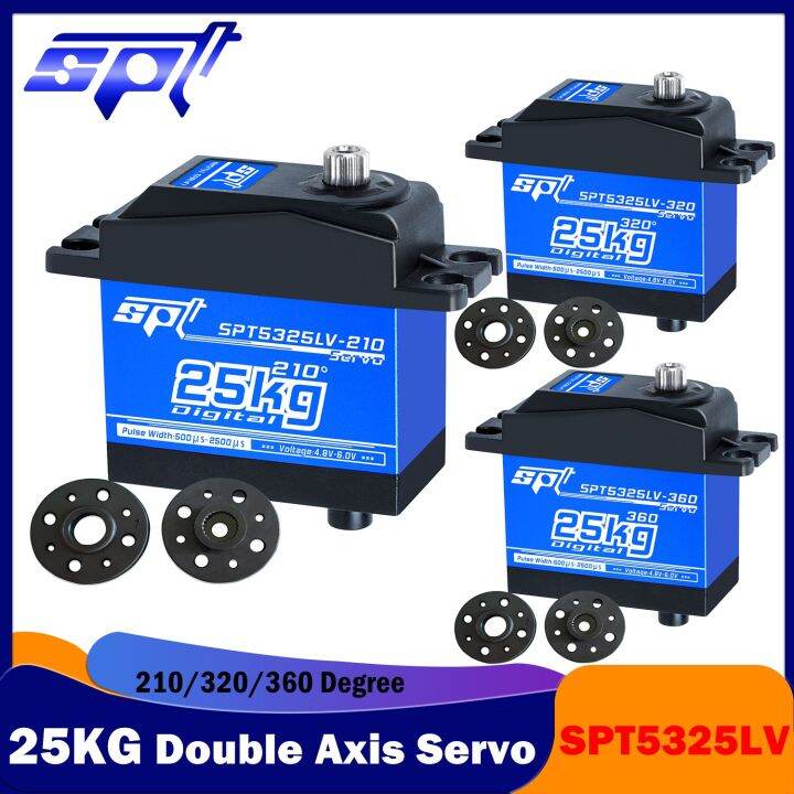 SPT 25KG RC Double Axis Servo SPT5325LV 210/320/360 Degree Full Metal ...