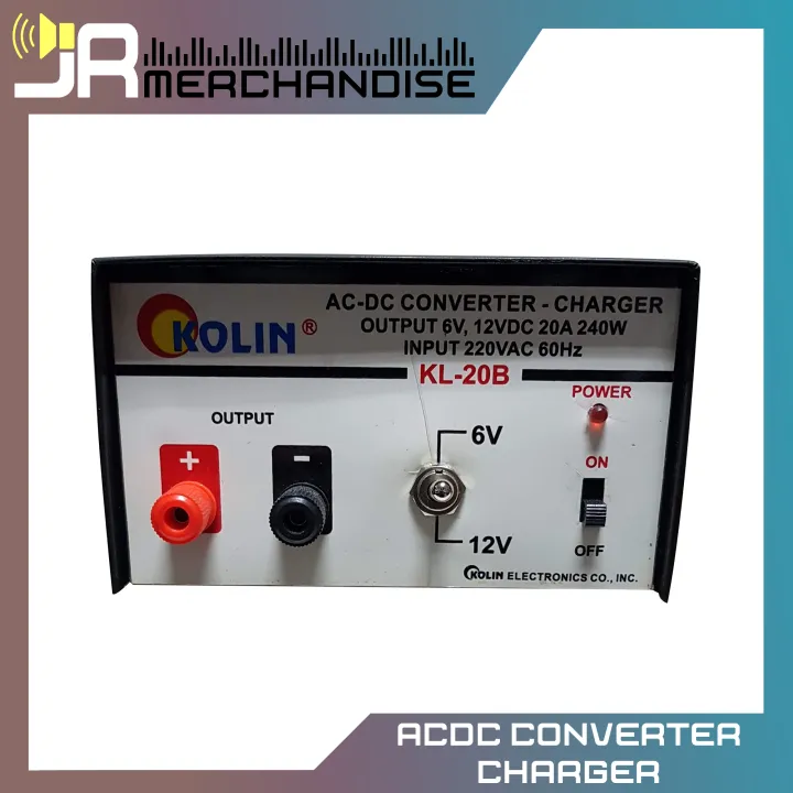 Big promotion🔥 Kolin ACDC Converter Charger 6 and12 Volts 20 Ampere (KL20B) Power Supply | Lazada PH