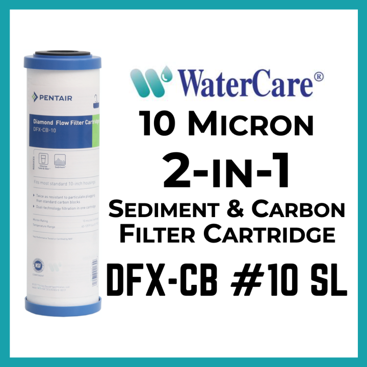 WaterCare Original Pentair Pentek 2 In 1 Sediment & Carbon Water Filter DFX-CB #10 SL | Lazada PH