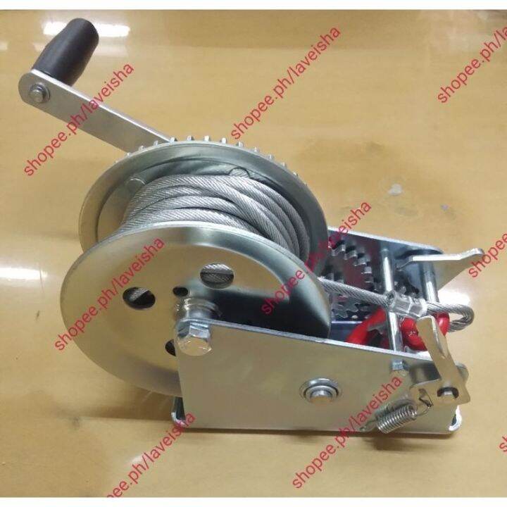 【READY STOCK】 Manual winch hand winch mechanical winch cable type 1 ...