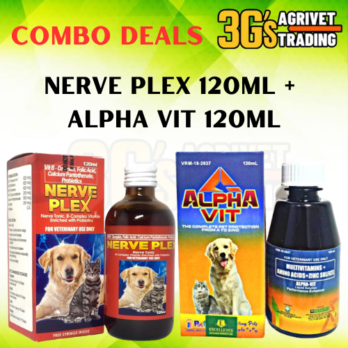[3G AGRIVET] COMBO DEALS BUY ALPHA VIT 120ML + NERVE PLEX 120ML / PARA ...