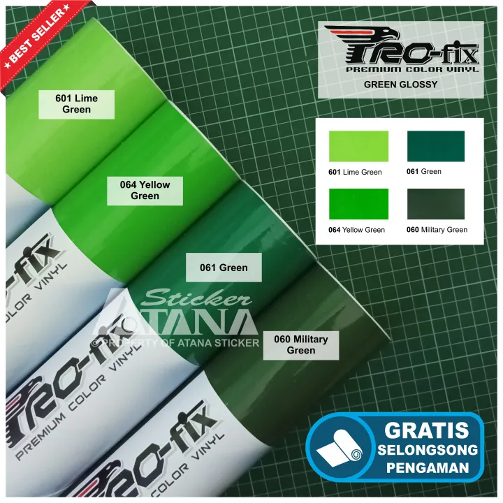 Skotlet Hijau Glossy Per Meter Scotlet Green Tua Muda Stiker Ijo Daun Pupus Army Lumut Metalik ...