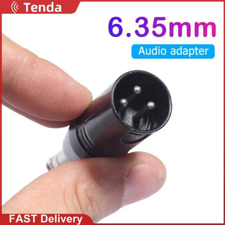 6.35mm Mono Male to XLR 3Pin Male Audio Plug Converter Adapter ...