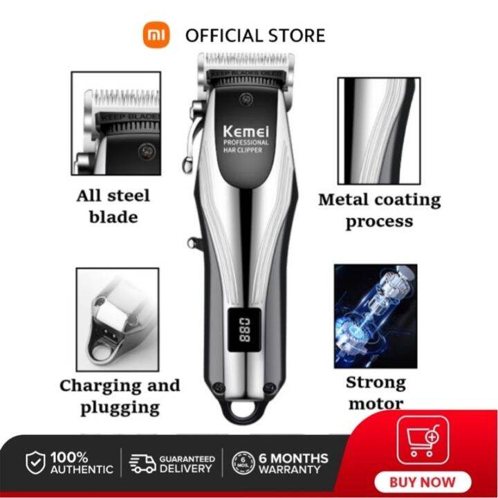 Xiaomi KM-2619 Professional Cordless Rechargeable Men Hair Trimmer Adjustable Cutting Lever ...