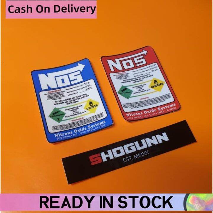 RGY47 DIE CUT JDM NOS NITROUS OXIDE BOTTLE LABEL Laminated Vinyl ...