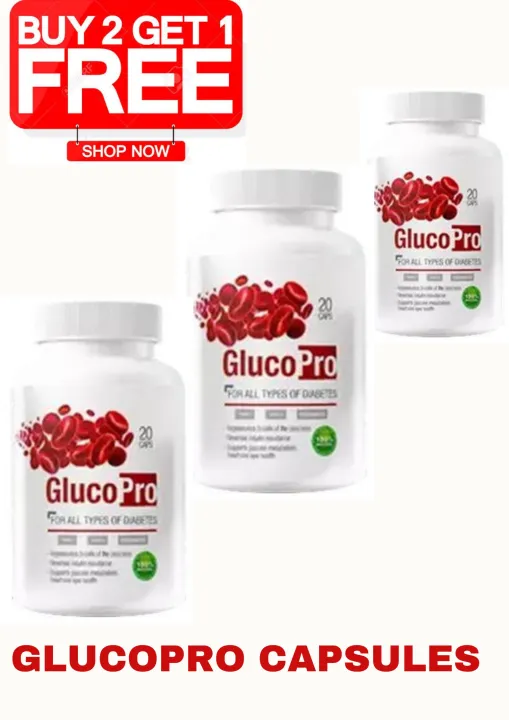 GlucoPRO 20 Capsules Diabetic Support (Buy 2 Take 1 Free) | Lazada PH