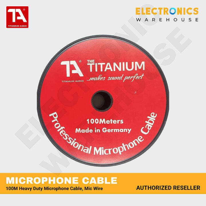 Titanium Audio Professional Microphone Cable 100M Heavy Duty Microphone ...