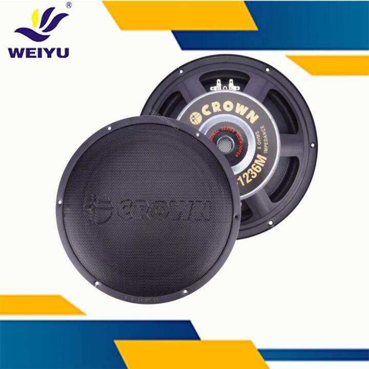 Original Crown PRO-SW-1236M 360W 8 Ohms 12 inches Dual Professional ...