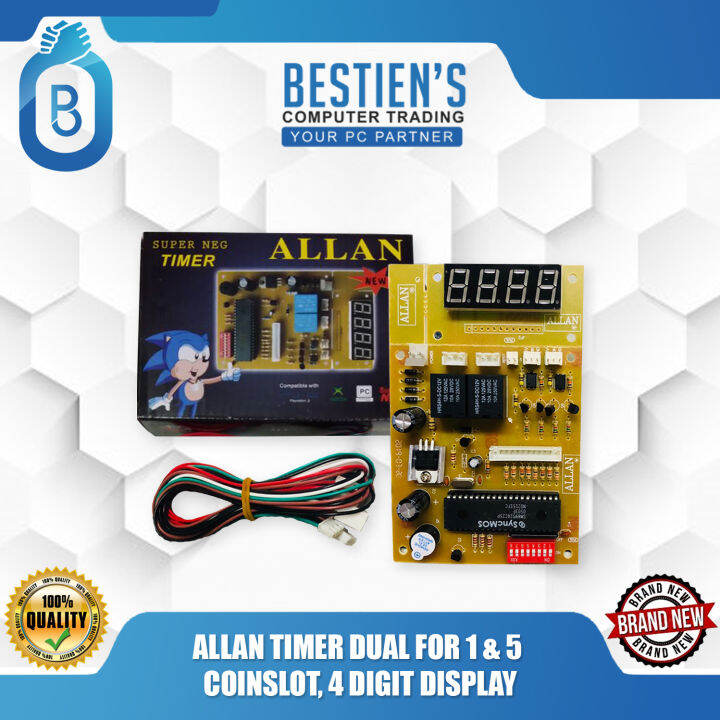 ALLAN TIMER DUAL FOR 1 & 5 COINSLOT, 4 DIGIT DISPLAY | Lazada PH