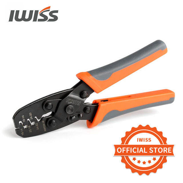 IWISS IWS-1424A เครื่องมือการจีบเทอร์มินัลบาร์เรลแบบไม่หุ้มฉนวนสําหรับ Molex, Delphi, AMP / Tyco ...
