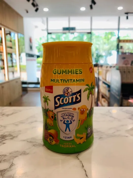 SCOTT'S MULTIVITAMIN GUMMIES TROPICAL FLAVOUR 60S | Lazada