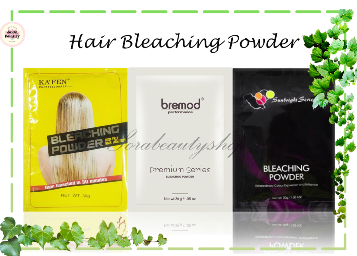 Kafen Bremod Sunbright Bleaching Powder Bleach Sachet 30g (White Powder ...