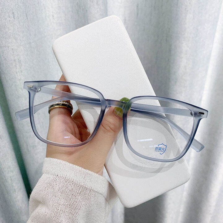 JN IMPRESSION New TR90 Cold Brown Large Frame Myopia Color-changing Glasses Without Makeup ...