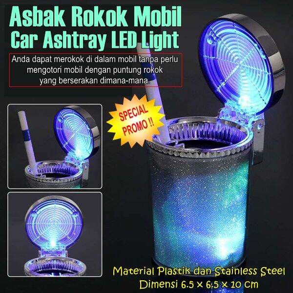 Promo Asbak Mobil Led Portable Ashtray Tempat Sampah Rokok Mobil Ashtray Asbak Rokok Mobil Car