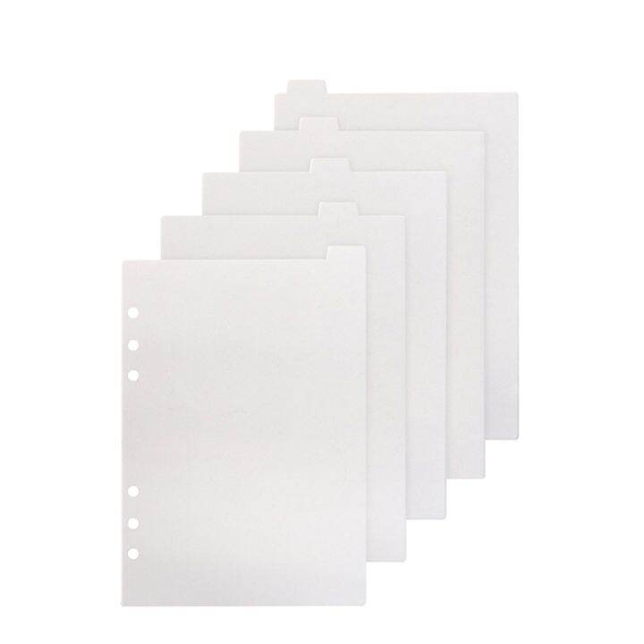 A6 Binder Divider 12 Pieces Clear Plastic Binder Index Divider with Pull Tab 6 Ring File ...