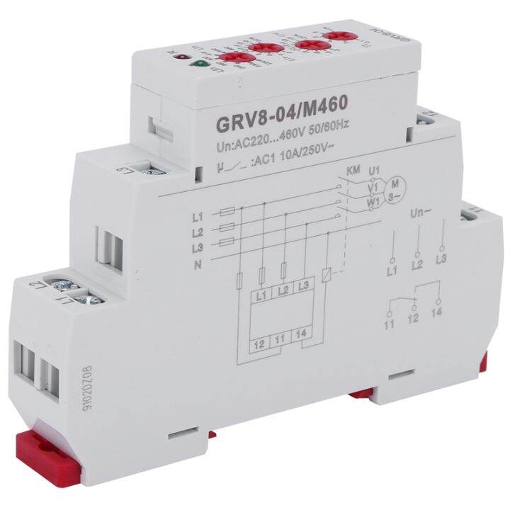 2X GRV8-04 M460 3-Phase Voltage Monitoring Relay Phase Sequence Phase Failure Protection Voltage ...