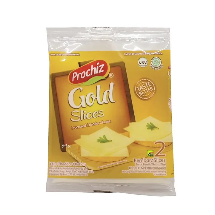 Prochiz Slices GOLD - Keju Bentuk Lembaran - isi 2 pcs | Lazada Indonesia