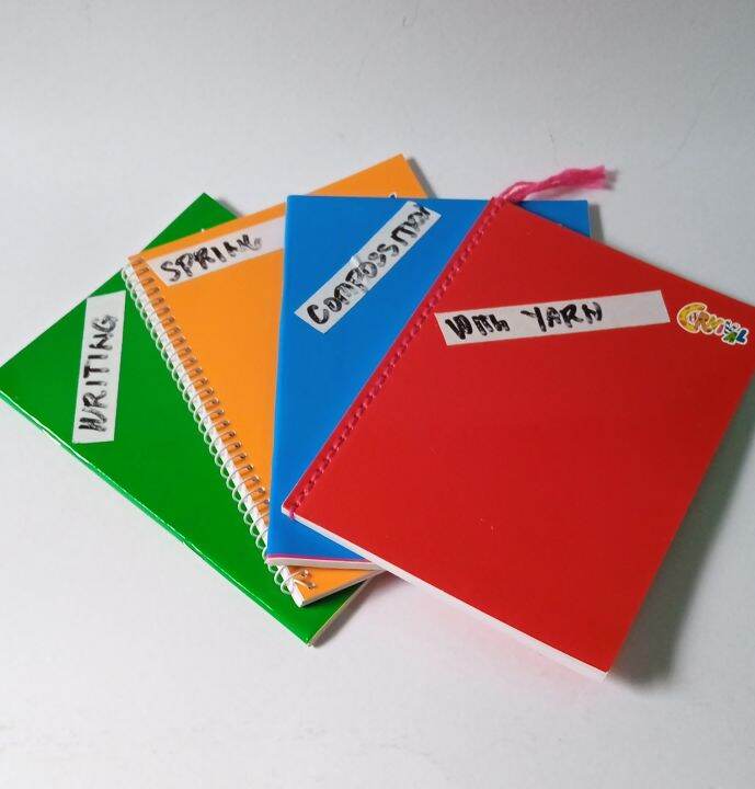 NOTEBOOK ASSORTED BRANDS REGULAR SIZE WITH YARN,WRITTING,COMPOSSITION ...