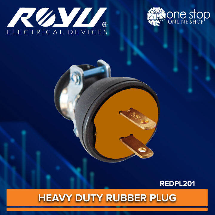 Royu Original Electrical Heavy Duty Regular Rubber Plug 10A REDPL201 ...