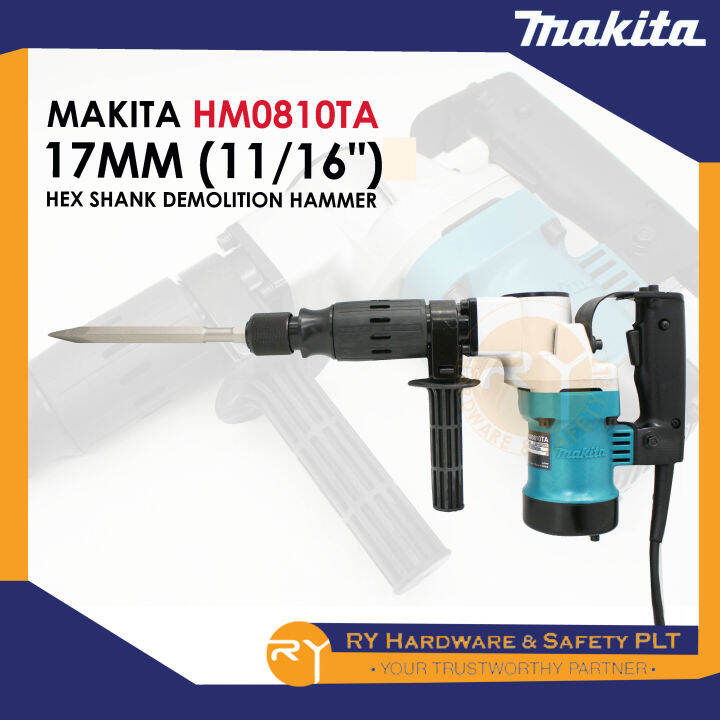 MAKITA HM0810TA 17MM (1116) HEXAGON SHANK DEMOLITION HAMMER | Lazada
