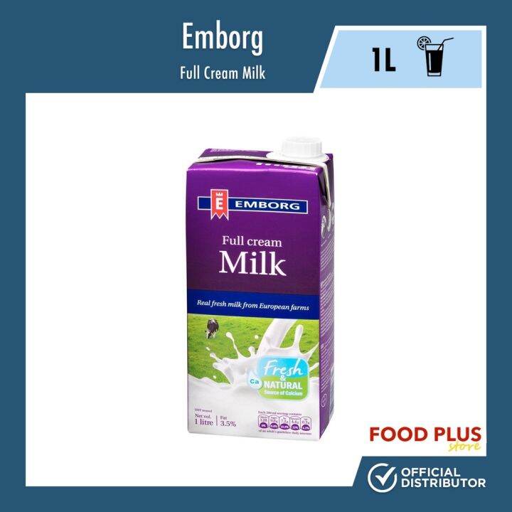 [Hot On Sale] Emborg Full Cream Milk 3.5 Case Pack (1L x 12) | Lazada PH