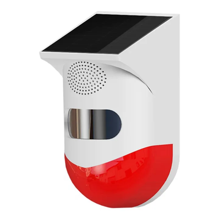Wireless Solar Infrared Alarm Detector Siren Motion Sensor Detector for ...