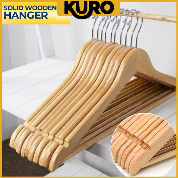Kuro High Quality Wooden Hanger Clothes Hanger Wood Hanger Solid Hanger ...