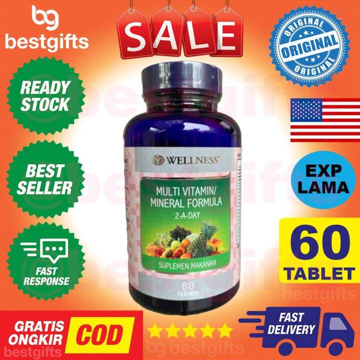 WELLNESS MULTIVITAMIN MULTI VITAMIN VITAMINS MINERAL FORMULA 2 A DAY ...