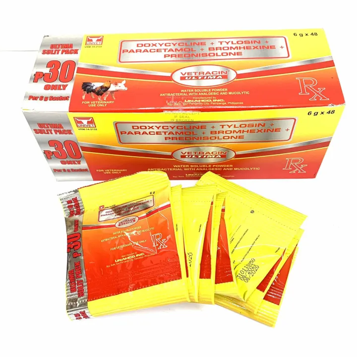 [FCR AGRIVET] 12pcs Vetracin Ultima 6g per Sachet for Gamefowl / For ...
