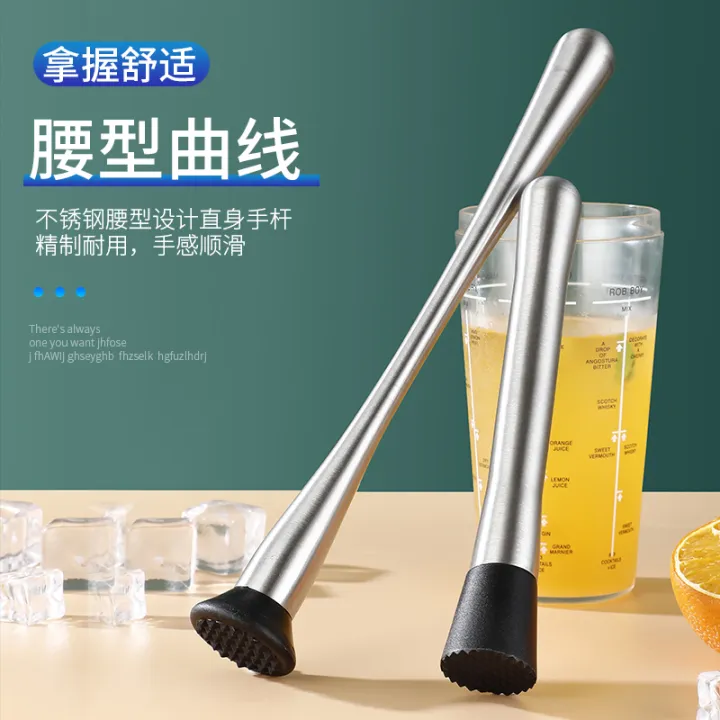 Stainless steel broken popsicle, mixing and mashing fruit, pressing ...