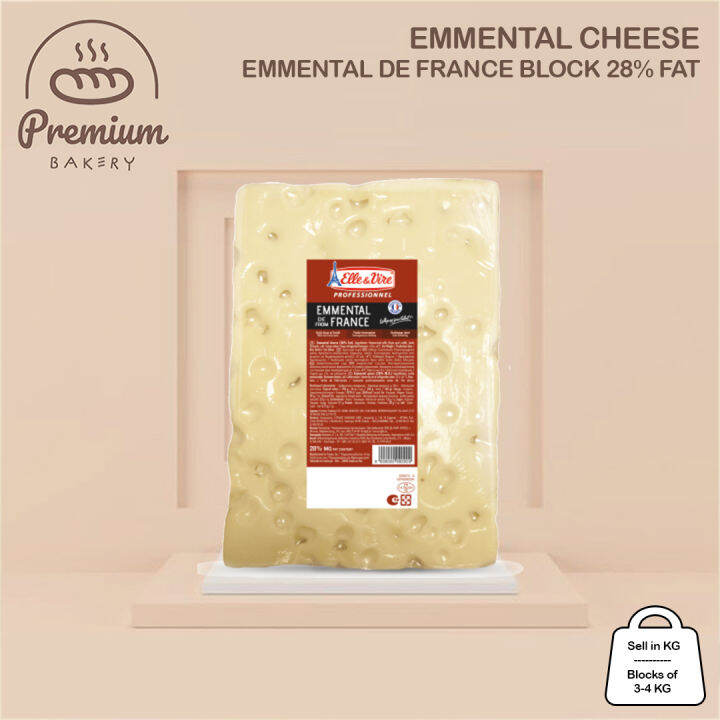 ELLE&VIRE | Emmental De France Block 28% Fat - Sell in kilograms ...