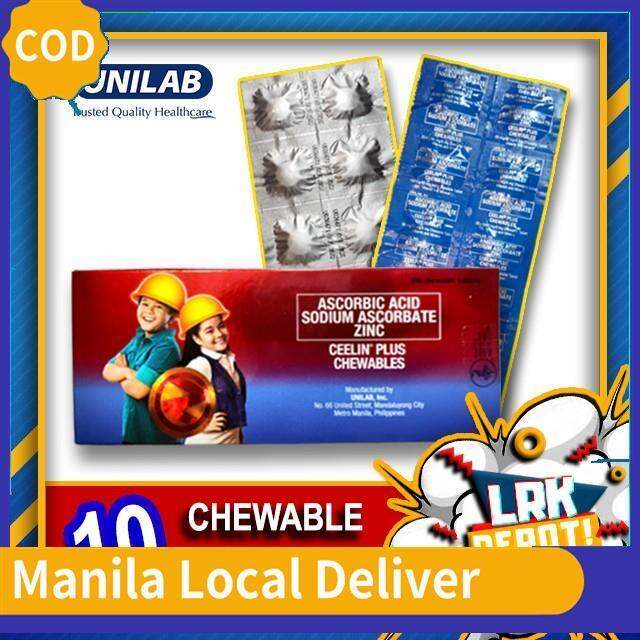 Ceelin Plus Chewables (10 tablets) Ascorbic Acid Sodium Ascorbate Zinc ...