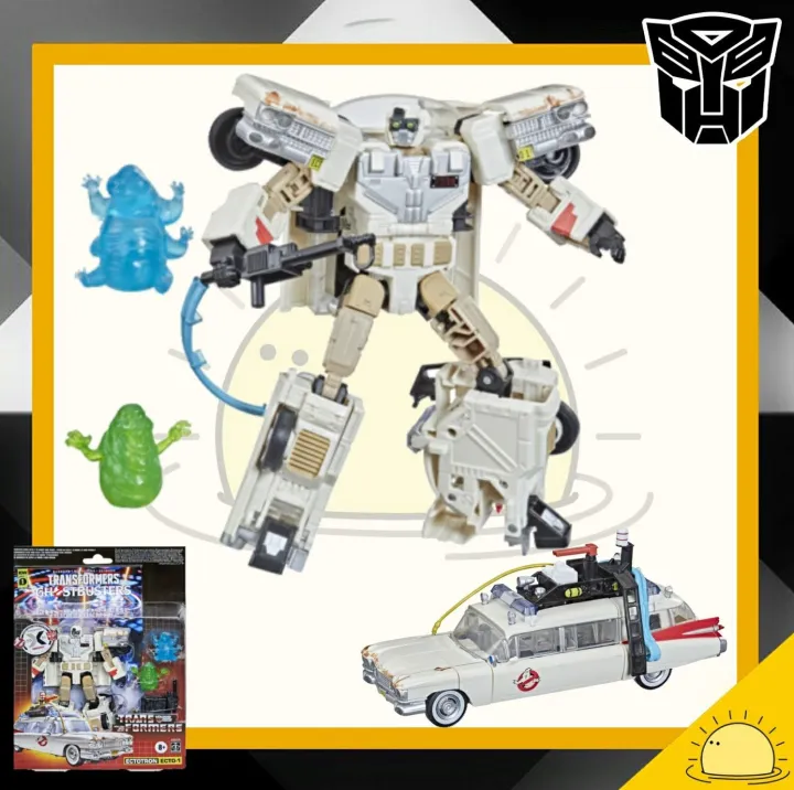 Transformers X Ghostbusters Collaborative Ectotron ECTO-1 Action Figure ฟิกเกอร์ ของเล่นของสะสม ...