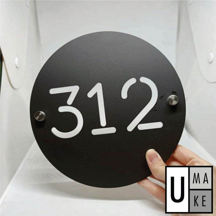 Modern Round House Number Plate | Lazada