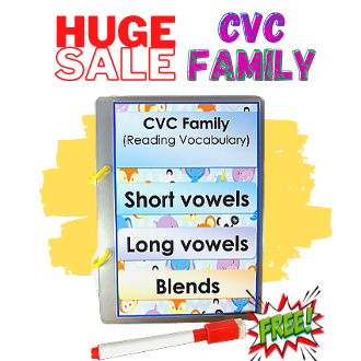 Flashcards for kids CVC Family / Short AEIOU / Long AEIOU / Blended ...