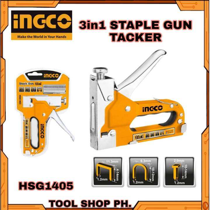 INGCO Staple Gun Tacker 3in1 (HSG1405) | Lazada PH