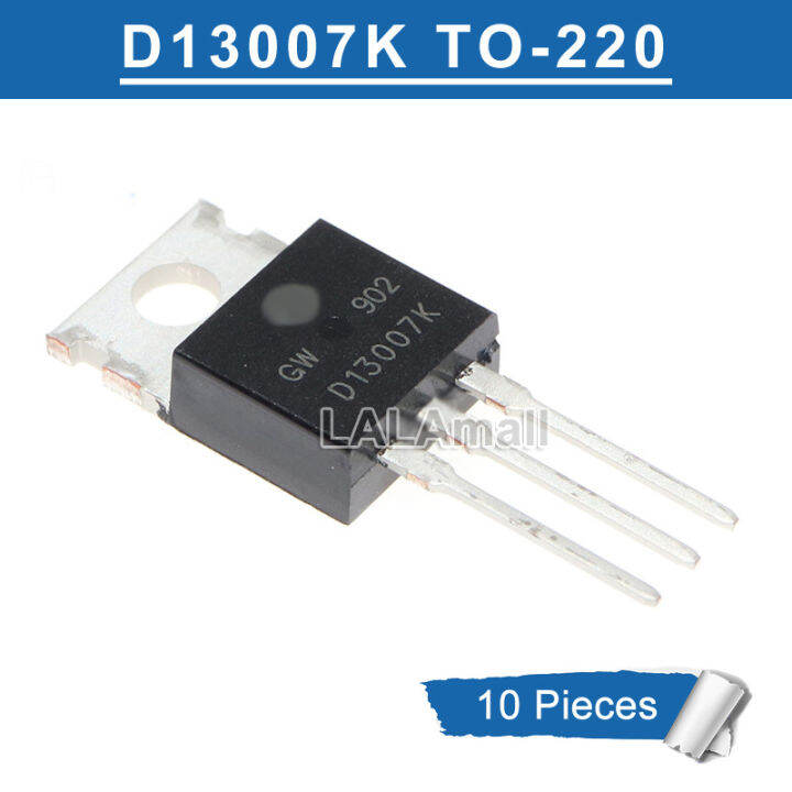 10pcs D13007K TO-220 D13007 TO220 8A 400V Transistor new original | Lazada PH