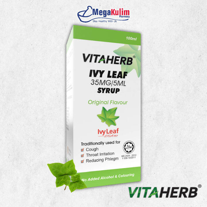 Vitaherb Ivy Leaf 35mg/5ml Syrup Original Flavour 100mL | Lazada