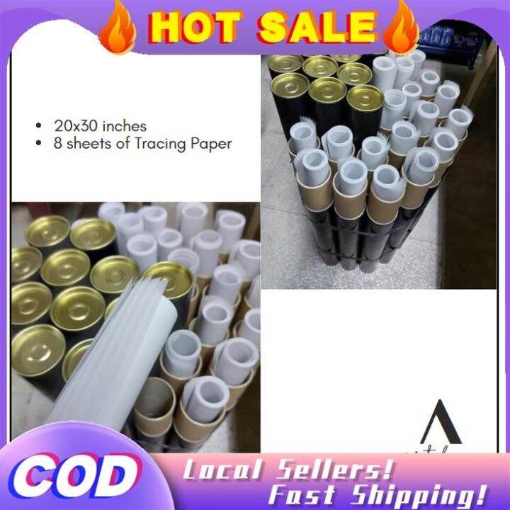 【COD/READY】 8 sheets Tracing paper in carton tube 20x30 inches | Lazada PH