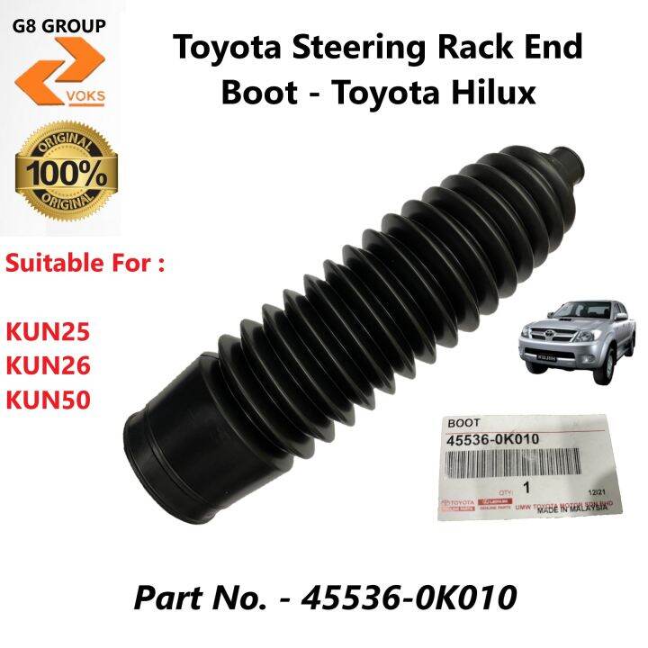 Toyota Steering Rack End Boot - Toyota Hilux ( 45536-0K010 ) | Lazada