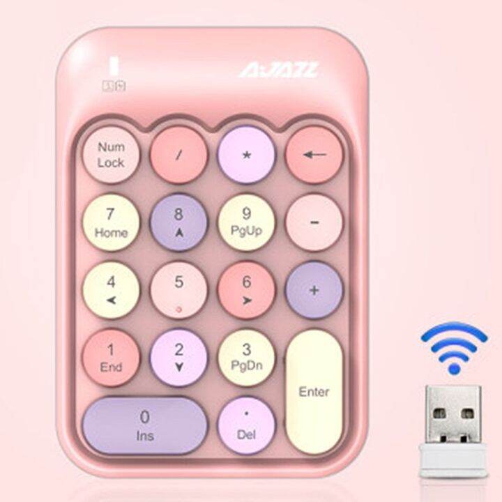 Ajazz AK18 Numeric Keypad Wireless digital keyboard portable cashier ...
