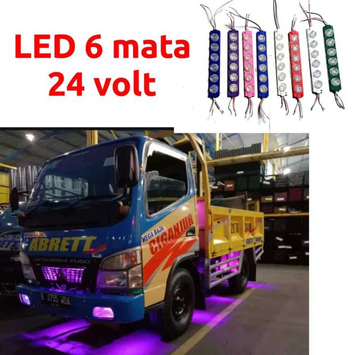LED 24 volt Lampu LED 6 mata 24 volt Variasi Lampu rem lampu kolong ...