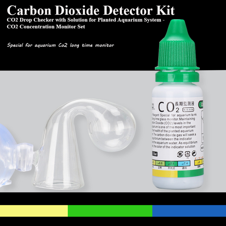 CO2 Glass Drop Checker for Aquarium Plant Fish Tank Test CO2 Kit ...