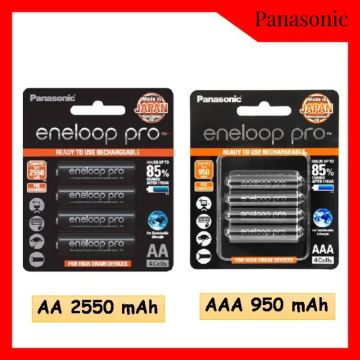 แท้ 100 ประกันศูนย์ Panasonic Eneloop Pro Pack 4 ก้อน Aa 2550 Mah